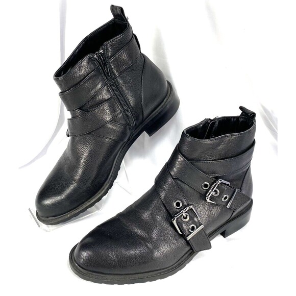 Bleecker & Bond | Shoes | Blecker Bond Kelsey Black Leather Moto ...